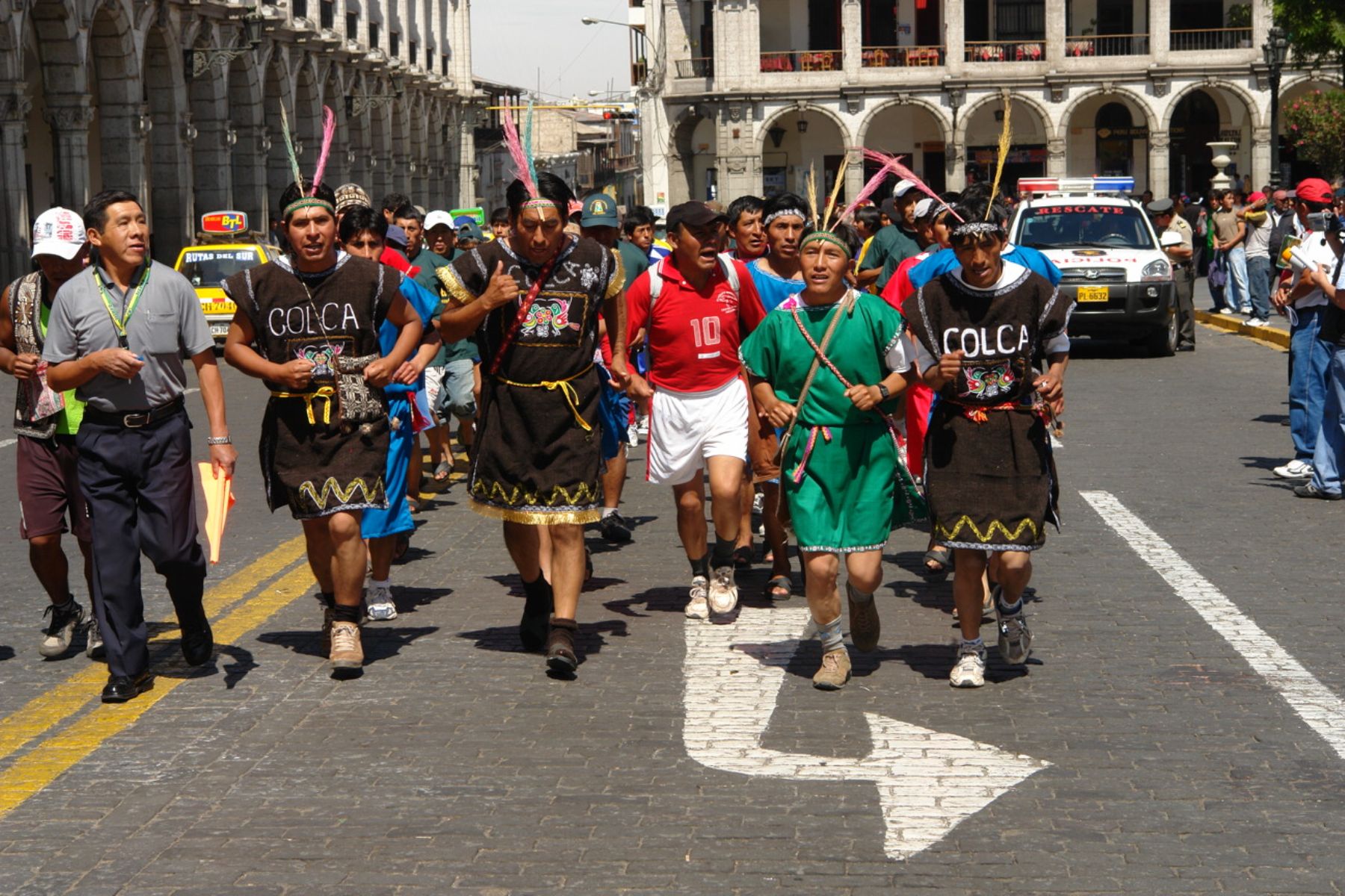 Peru chasquis promote voting for Colca Canyon & Lake Titicaca in N7W of ...