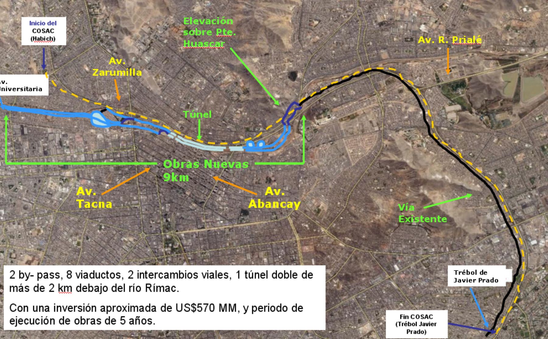 Lima tendrá nueva Vía Expresa con túnel que pasará debajo del río Rímac ...