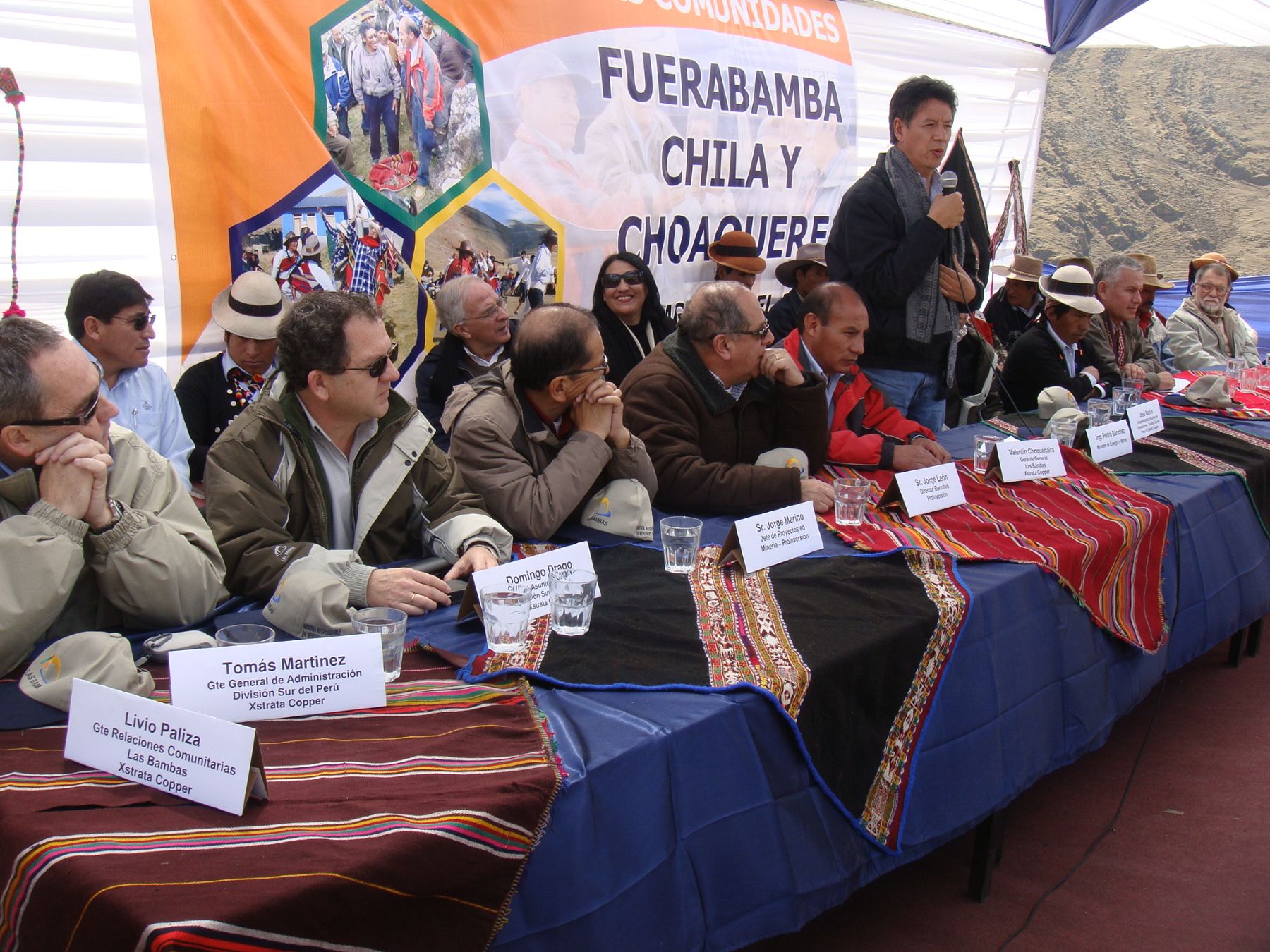 Colocan primera piedra del futuro poblado de Nueva Fuerabamba en ...
