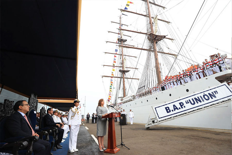 Presidenta Boluarte: BAP Unión posicionará Marca Perú durante travesía ...